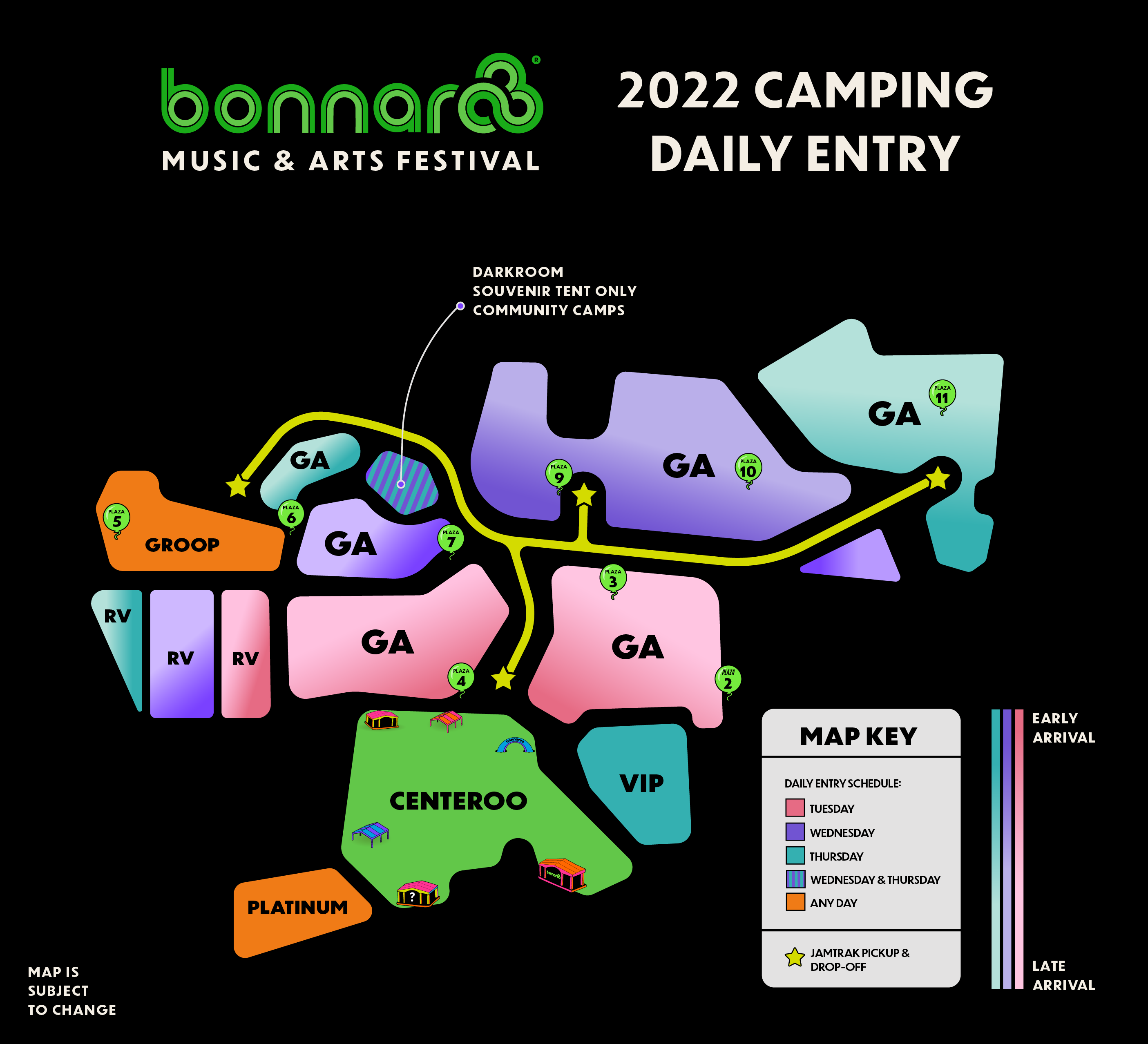 Campsite Map And Questions About Tuesday/Wednesday : r/bonnaroo